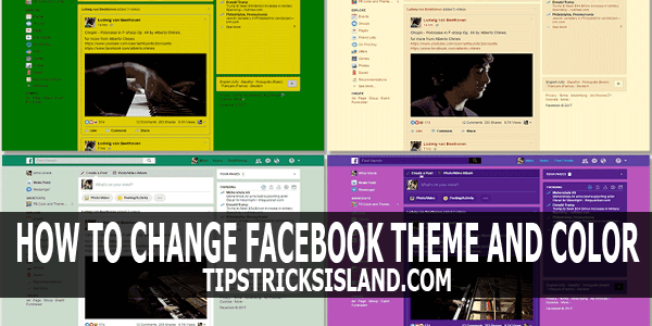 How to Change Your Facebook Theme - An Island for Blogging Tips Tricks