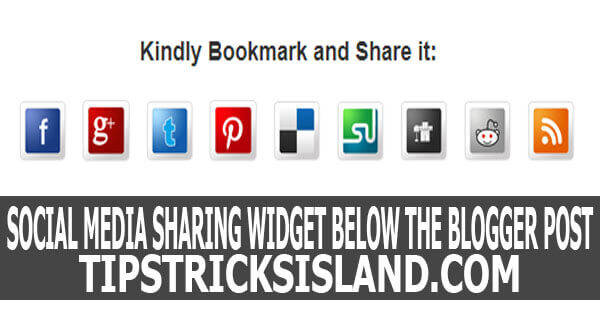 Social Media Sharing Button Widget After Every Blogger Post - An Island ...